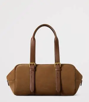 Mulberry Suede Boston Shoulder Bag - Brown