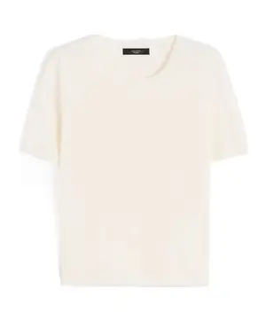 Max Mara Crew Neck Short Sleeve Top - Off-white