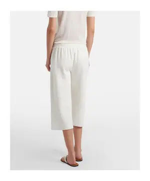THE ROW Ozias Cropped Wide-leg Sweatpants In Cotton And Silk Blend