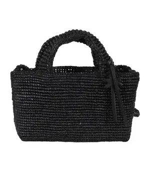 Manebí Woven Shoulder Bag - Black