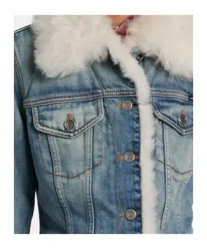 Dolce & Gabbana Shearling-trimmed Denim Jacket