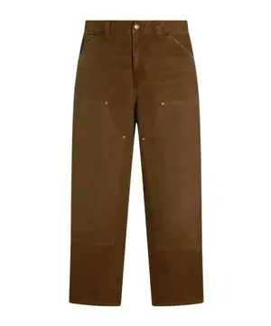 Carhartt Work In Progress Double-knee Cotton Trousers - Brown