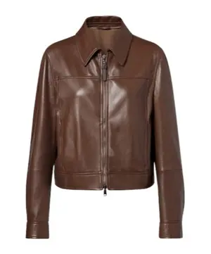 Brunello Cucinelli Soft Leather Cropped Jacket