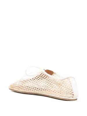 FORTE_FORTE Mesh Lace-up Flats