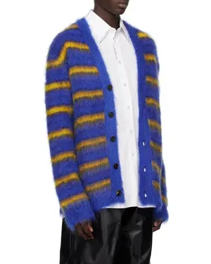Marni Striped Y-neck Cardigan