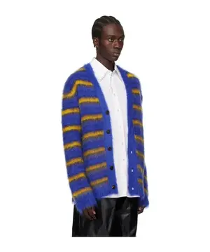 Marni Striped Y-neck Cardigan