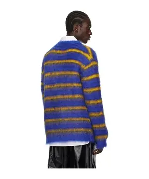Marni Striped Y-neck Cardigan