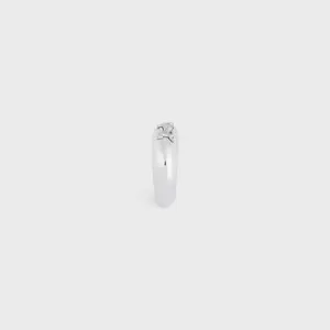 Celine Sulky Ring In Brass With Rhodium Finish