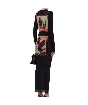 JEAN PAUL GAULTIER Round Neck Long Sleeve Dress