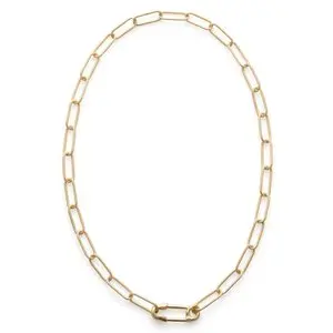 Kris Nations Safety Pin Chain Necklace - Gold