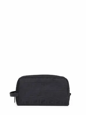 Fendi Black Ff Toiletry Case Medium - Multicolor