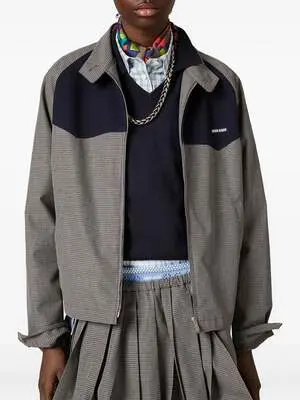 Miu Miu Gingham Check Blouson Jacket