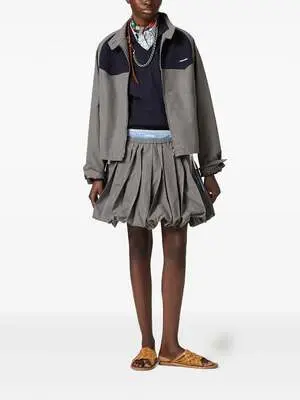 Miu Miu Gingham Check Blouson Jacket
