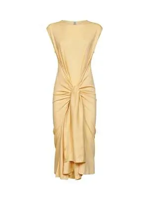 TOTEME Buttercup Jersey Tie-waist Midi Dress - Multicolor