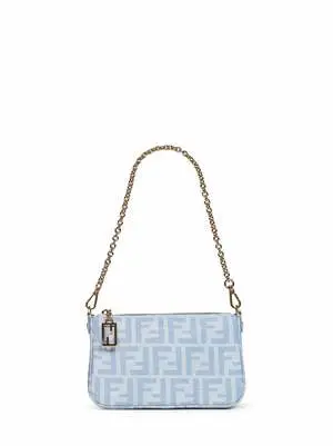 Fendi Light Blue Baguette Pouch Bag - Multicolor