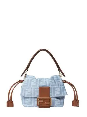 Fendi Light Blue Mamma Baguette Small Mini Bag - Multicolor