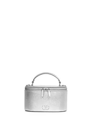 Valentino Garavani Silver Vlogo Signature Mini Vanity Bag - Multicolor