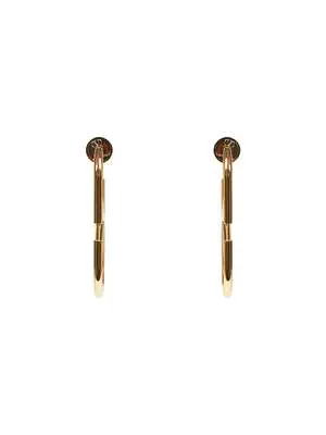 Valentino Garavani Gold Metal Vlogo Signature Hoop Earrings - Multicolor
