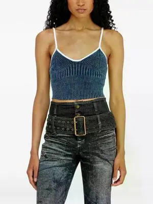 DIESEL® Bouclé-knit Cropped Top