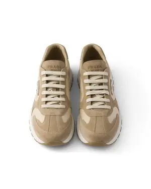 Prada Prax Suede And Re-nylon Sneakers