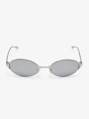 Alexander McQueen Neo Oval Sunglasses - Silver-finish