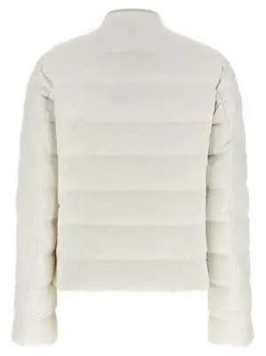 Brunello Cucinelli Quilted Down Jacket With Heraldic Emblem