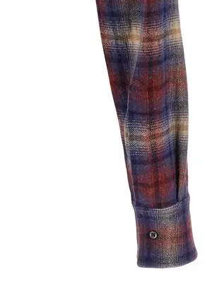Dsquared2 Checkered Wool Shirt With Logo Patch