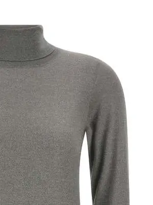 Brunello Cucinelli Sparkling Turtleneck Sweater - Gray