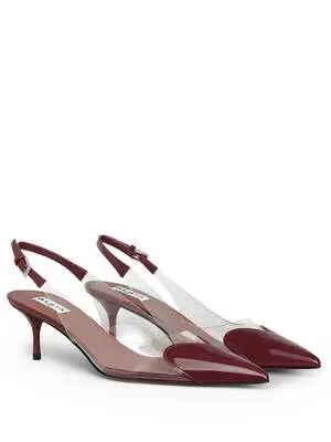 Alaïa Le Coeur Slingbacks In Patent Leather - Red