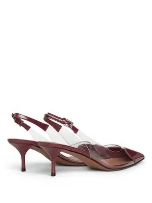 Alaïa Le Coeur Slingbacks In Patent Leather - Red