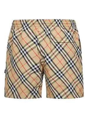 Burberry Check Swim Shorts With Pocket