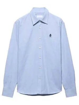 Prada Classic Fit Cotton Shirt - Blue