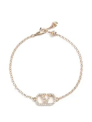 Valentino Garavani Vlogo Signature Metal Bracelet With Swarovski® Crystals - Silver