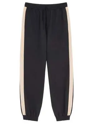 Valentino Garavani Nylon Trousers With Vgold - Black