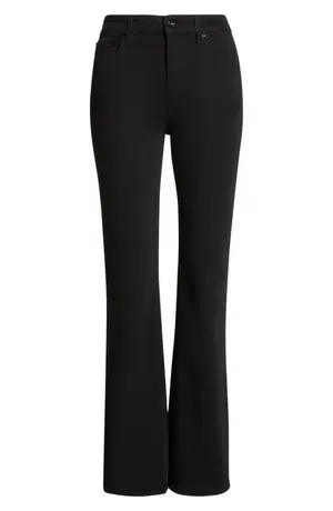 Paige Laurel Canyon High Waist Bootcut Jeans - Black Shadow