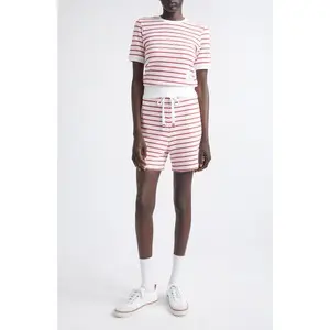 Thom Browne Stripe Cotton Honeycomb Jacquard Shorts