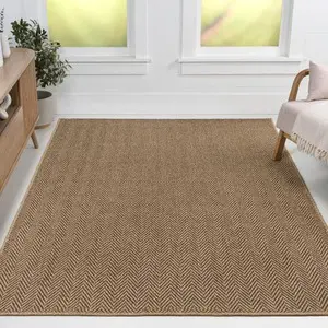 JONATHAN Y Rowena Easy Jute Scandinavian Boho Herringbone Weave Indoor/outdoor Area Rug