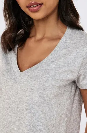 PAPINELLE Jada Organic Cotton V-neck Pajama Top