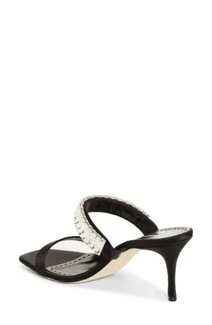 Manolo Blahnik Sako Bay Crystal Embellished Stiletto Sandal