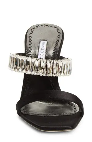 Manolo Blahnik Sako Bay Crystal Embellished Stiletto Sandal