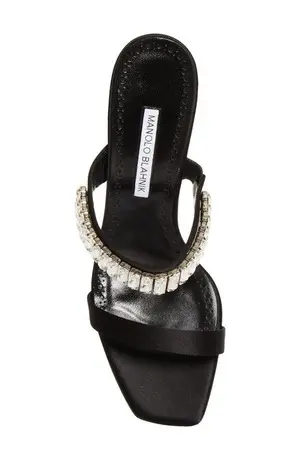 Manolo Blahnik Sako Bay Crystal Embellished Stiletto Sandal