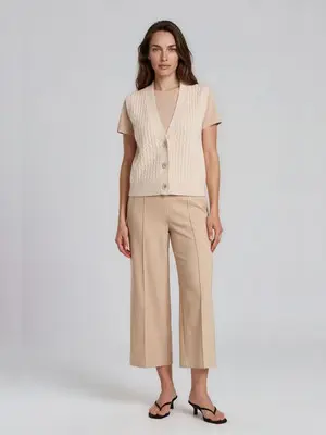 MASAI COPENHAGEN Mapiana Cropped Culotte Trousers - White Pepper