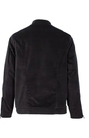 LORDS OF HARLECH Dean Stretch Velvet Biker Jacket