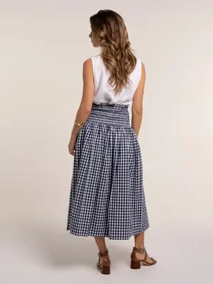 BRAKEBURN Gingham Teresa Midi Skirt