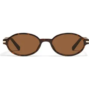 Quay Nevermind 54mm Round Sunglasses - Dark Tort/brown