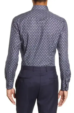 Eton Slim Fit Medallion Dress Shirt