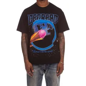 ICECREAM Streak Cotton Graphic T-shirt - Black