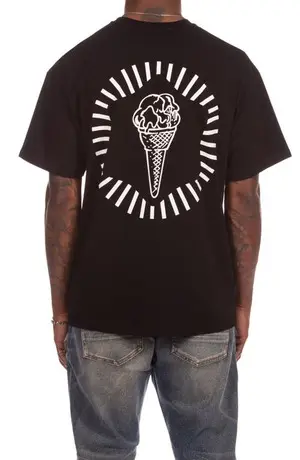 ICECREAM Snow Top Cotton Graphic T-shirt