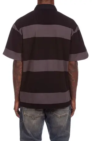 ICECREAM Strawberry Appliqué Polo - Black