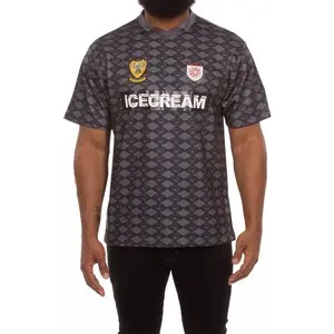 ICECREAM Frappe Short Sleeve Mesh V-neck Jersey - Black
